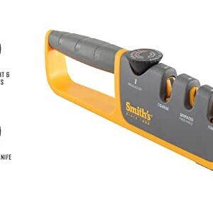 Smith's 50264 Adjustable Manual Knife Sharpener Grey/Yellow