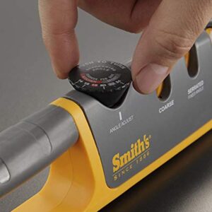 Smith's 50264 Adjustable Manual Knife Sharpener Grey/Yellow