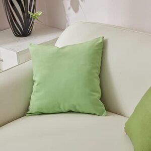 Tayis Green Throw Pillow Covers, Cotton Canvas Soft Square Pillow Cases 18x18 Set of 4, Decorative Pillows Suitable for Sofa Couch Bed Car Home