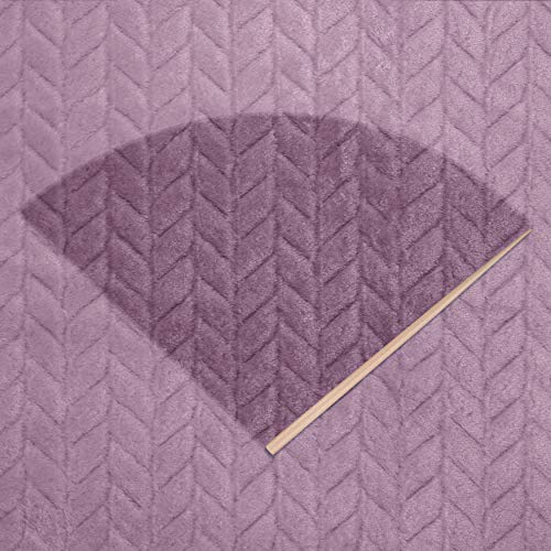 Kingole Flannel Fleece Luxury Throw Jacquard Weave Blanket, Lavender Queen Size Leaf Pattern Cozy Couch/Bed Super Soft and Warm Plush Microfiber 350GSM (90 x 90 inches)