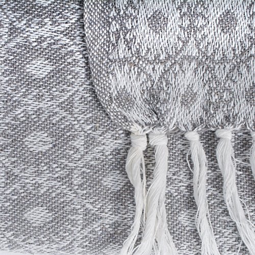 DII Rustic Farmhouse Throw Blanket with Decorative Tassels, Use for Chair, Couch, Bed, Picnic, Camping, Beach, & Just Staying Cozy at Home, 50x60, Gray