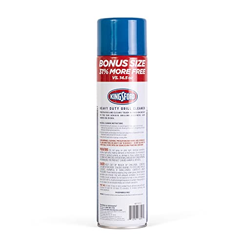 Kingsford Grill Cleaner Aerosol Spray 19oz | BBQ Grill Cleaning Accessories Aerosol Spray for Cleaning Barbeque Grills | Quick Clean 19oz Spray Aerosol for Barbecue Grills