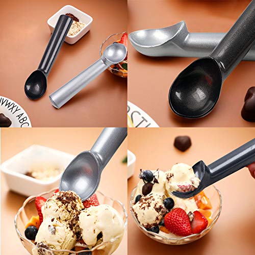 HANSGO Ice Cream Scoop, 2PCS 7 inches Nonstick Anti-Freeze Ice Cream Scooper One Piece Aluminum Design Dishwasher Safe