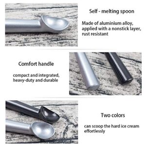 HANSGO Ice Cream Scoop, 2PCS 7 inches Nonstick Anti-Freeze Ice Cream Scooper One Piece Aluminum Design Dishwasher Safe