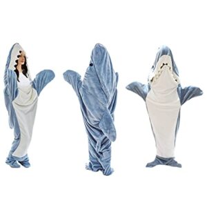 wonash shark blanket,shark blanket adult,shark blanket hoodie,shark blanket onesie,wearable shark blanket for men women teens,s(39.4in*15.7in)