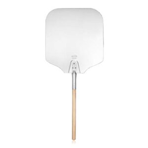 new star foodservice 50196 aluminum pizza peel, wooden handle, 16 x 18 inch blade, 36 inch overall