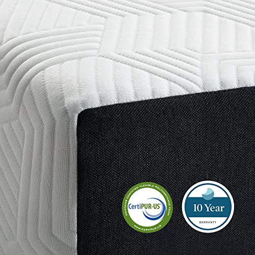 Lucid 8 Inch Full Mattress - Firm Memory Foam Mattress – Bamboo Charcoal Foam –Gel Infused- Hypoallergenic Foam Mattress, White