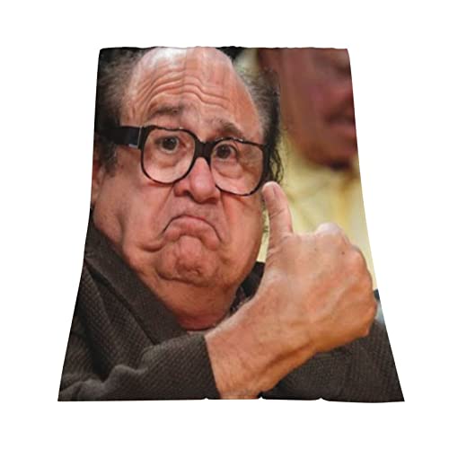 Danny Approves Devito Flannel Blanket Soft Cozy Lightweight Fluffy Microfiber Funny Meme Blanket All Season Fuzzy Plush Throw Blankets for Couch Sofa Bed 50"X40"