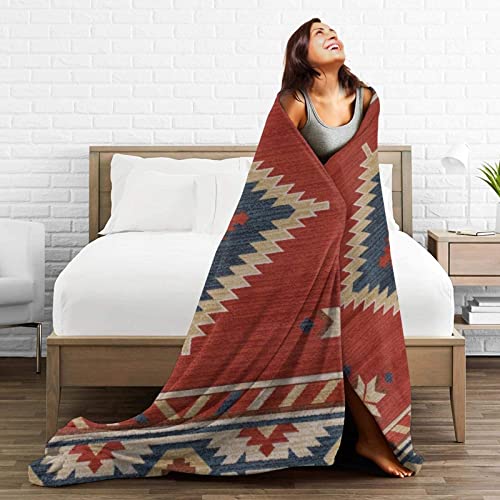 Sonernt Southwestern Native American Design Throw Blanket Super Soft Lightweight Warm for Couch Travel Chair-All Season Premium Bed Blanket 40 X 50 Inches