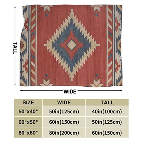 Sonernt Southwestern Native American Design Throw Blanket Super Soft Lightweight Warm for Couch Travel Chair-All Season Premium Bed Blanket 40 X 50 Inches