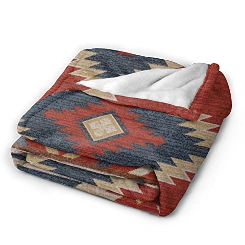 Sonernt Southwestern Native American Design Throw Blanket Super Soft Lightweight Warm for Couch Travel Chair-All Season Premium Bed Blanket 40 X 50 Inches