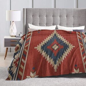 Sonernt Southwestern Native American Design Throw Blanket Super Soft Lightweight Warm for Couch Travel Chair-All Season Premium Bed Blanket 40 X 50 Inches