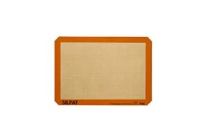 silpat premium non-stick silicone baking mat, half sheet, cream