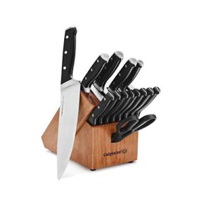 calphalon kitchen knife set with self-sharpening block, 15-piece classic high carbon knives