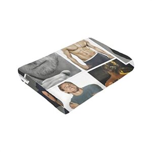 Charlie Hunnam Soft and Comfortable Warm Fleece Blanket for Sofa, Bed, Office Knee pad,Bed car Camp Beach Blanket Throw Blankets (Black, 50"x40") … (50"x40") … (60"x50")