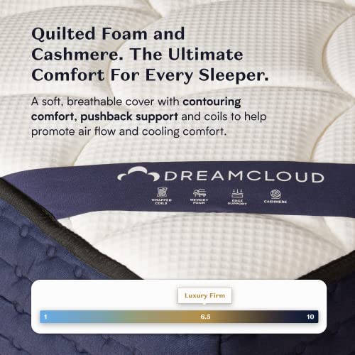 Dream Cloud 14" Queen Mattress - Gel Memory Foam Luxury Hybrid Mattress - 365 Night Trial - 5 Premium Layers - CertiPUR - US Certified