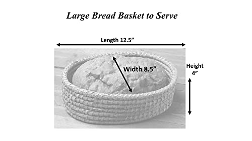 Bread Basket with Warming Stone-Terracotta, Serve Warm Sourdough,Tortilla, Roti, Hot Plate Trivet for Buffet Food Warmer, Banneton, Bread Baker Gift for Bread Maker Women & Men House Warming, New Home