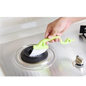 2pcs Hand-held Groove Gap Cleaning Tools Door Window Track Kitchen Cleaning Brushes(Green)