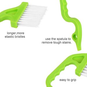 2pcs Hand-held Groove Gap Cleaning Tools Door Window Track Kitchen Cleaning Brushes(Green)