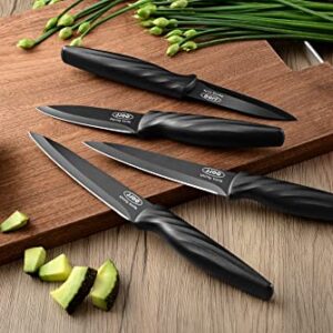 JJOO Paring knife, 8 PCS Paring Knives With Sheath, 4 & 4.5 inch Fruit and Pairing Knife, German Steel Kitchen Knife, Paring Knife Set for Home and Restaurant