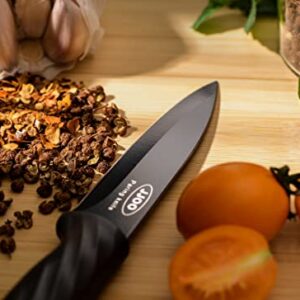 JJOO Paring knife, 8 PCS Paring Knives With Sheath, 4 & 4.5 inch Fruit and Pairing Knife, German Steel Kitchen Knife, Paring Knife Set for Home and Restaurant