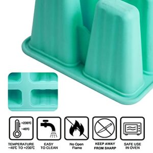 Popsicle Molds 12 Cavities BPA Free Silicone Popsicle Molds, Reusable Popcicale Mould Silicone for Kids, Ice Pop Molds Silicone Popsicle Maker Homemade Ice Cream Mold (Green)