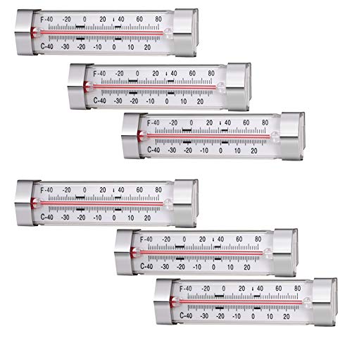 6 Pack Fridge Refrigerator Freezer Thermometer