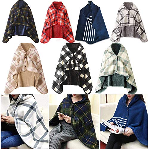 Andees Blanket Shawl Wraps for Adults,Soft Wearable Blanket for Women, Warm Plush Throw Blanket Shawl Wrap Lightweight for Sofa Office, Traveling Bed Sofa Car Blanket,Office Shawl Wrap Blanket (E)