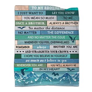 JOPJOLIW Gifts for Brother Adult-Big Brother Gift Fathers Day to My Brother Gifts from Sister-Gifts for Brother 60" x 50" Blanket-Fathers Day Birthday Graduation Gifts for Brother