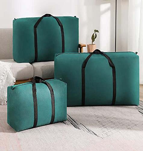 AKWFUNZ Home Storage Bag Solid Color Large Capacity Quilt Clothes Multipurpose Foldable Storage Bag