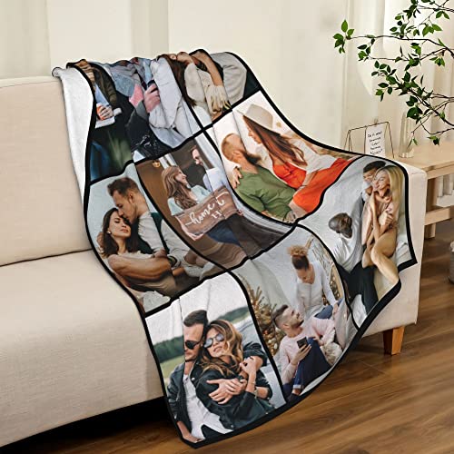 Custom Blankets with Photos Personalized Throw Blankets with Picture Fathers for Mom