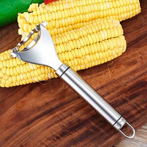 Stainless Steel Corn Peeler, ​Magic Corn Cob Stripper Tool - Corn Peeler for Corn On The Cob, Removes Kernels From Corn Cobs In Seconds, Kitchen Gadget (Set of 2)