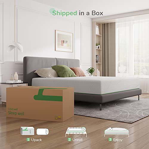 Novilla Queen Mattress, 12 Inch Gel Memory Foam Mattress Cooling, Queen Size Mattress in a Box for Back Pain Relief, Medium Firm Mattress with Edge Support & Motion Isolation