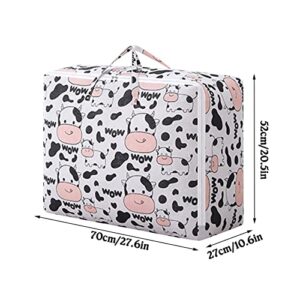 Largecapacity Storage Bag With Handle, Foldable Storage Bucket For Quilt Blanket, Breathable Clothes Storage, Largecapacity Storage Bag for Blankets,clothes, Pillows, Quilts