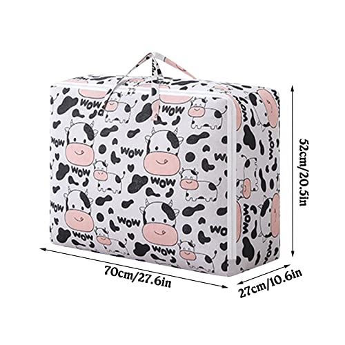 Largecapacity Storage Bag With Handle, Foldable Storage Bucket For Quilt Blanket, Breathable Clothes Storage, Largecapacity Storage Bag for Blankets,clothes, Pillows, Quilts