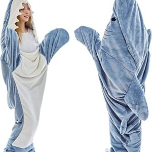 Giroayus Shark Blanket - Shark Blanket Adult, Shark Onesie Blanket, Shark Blanket Hoodie Wearable. (Shark Blanket, 75inX35.5in (L))