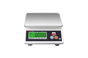 visiontechshop vk-2d digital kitchen scale, lb/oz/kg/g switchable, stainless steel plate food scale, large lcd display with backlight, 12lb capacity, 0.002lb readability