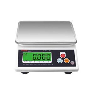 VisionTechShop VK-2D Digital Kitchen Scale, Lb/Oz/Kg/g Switchable, Stainless Steel Plate Food Scale, Large LCD Display with Backlight, 12lb Capacity, 0.002lb Readability