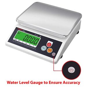 VisionTechShop VK-2D Digital Kitchen Scale, Lb/Oz/Kg/g Switchable, Stainless Steel Plate Food Scale, Large LCD Display with Backlight, 12lb Capacity, 0.002lb Readability