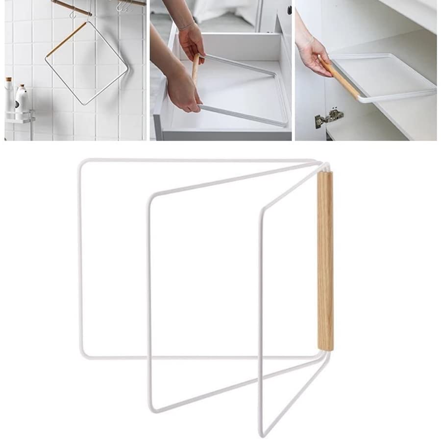 ARFUKA Hand Towel Holder Standing Towel Rack Freestanding Rack Foldable 3 Tier Heavy Towel Bar Stand for Bathroom Kitchen Countertop