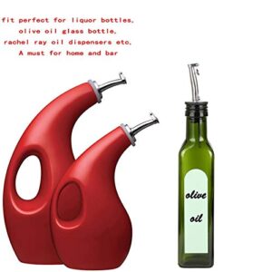 Pour Spouts for Olive Oil Bottles Flip Top Speed Pourers Oil Dispenser Spout Set of 7 with Funnel