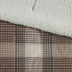 Woolrich Lumberjack Luxury Softspun D/A Filled Throw Brown 50x70 Plaid Premium Soft Cozy Cozy Spun For Bed, Couch or Sofa