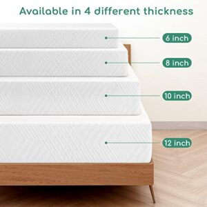 6 Inch Full Size Gel Memory Foam Mattress for Kids, Medium Feel Full Mattress with Graphene Fabric Cover, Full Bed Mattress in A Box for Bunk Beds, Trundle Beds, Made in USA, CertiPUR-US Certified