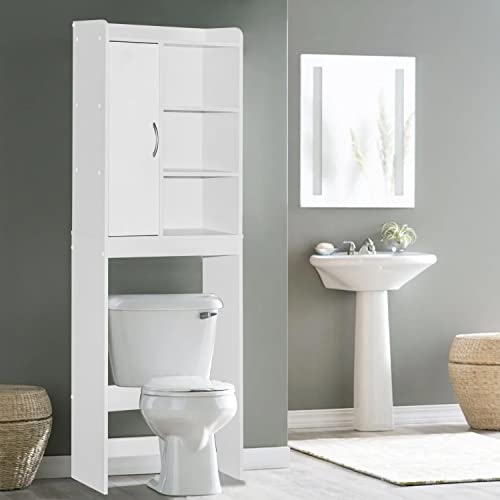 Better Home Products Ace Over -The-Toilet Storage Shelf in White