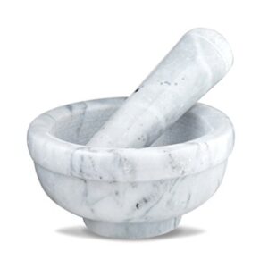 Sagler mortar and pestle set Marble Grey 3.75 inches diameter