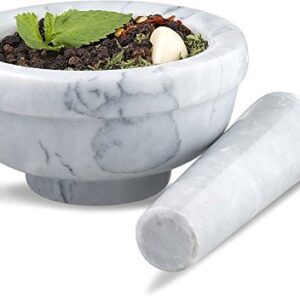 Sagler mortar and pestle set Marble Grey 3.75 inches diameter