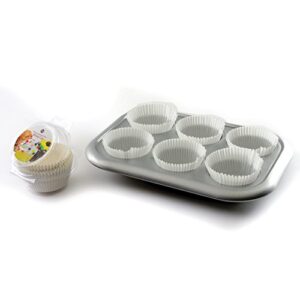 Norpro Giant Muffin Cups, White, Pack of 48