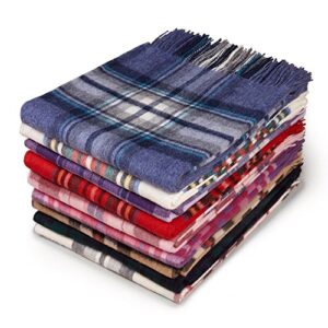 House of Edinburgh 100% Lambswool Ultra Soft Bed/Sofa Cover Tartan Blanket Throw - (Royal Stewart)