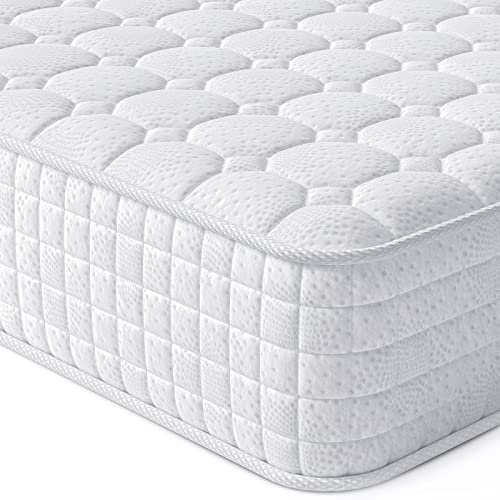 Vesgantti Full Mattress 10 Inch Innerspring Multilayer Hybrid Full Mattress - Ergonomic Design with Breathable Foam and Pocket Spring Mattress Full Size - Tight Top Series Medium Firm Feel