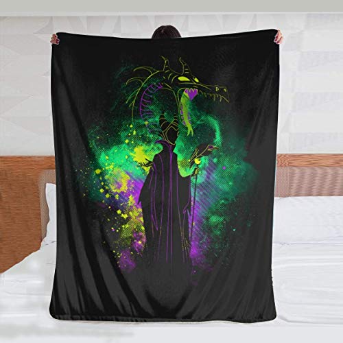 GACOZ-Maleficent Art- Ultra Soft Throw Blanket Flannel Fleece All Season Light Weight Living Room Bedroom Warm Blanket 80×60inch